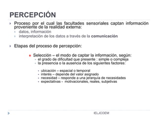 COEM 4205 La Percepción | PPT