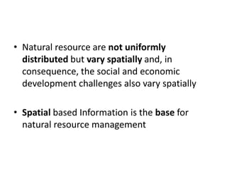 GIS application in Natural Resource Management | PPTX
