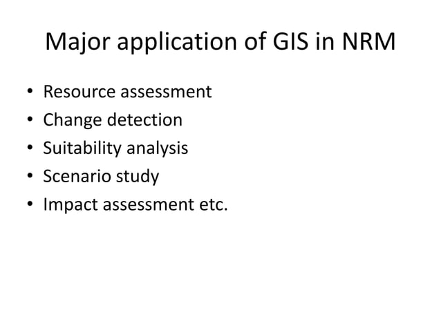 Gis Application In Natural Resource Management Pptx Geography Science