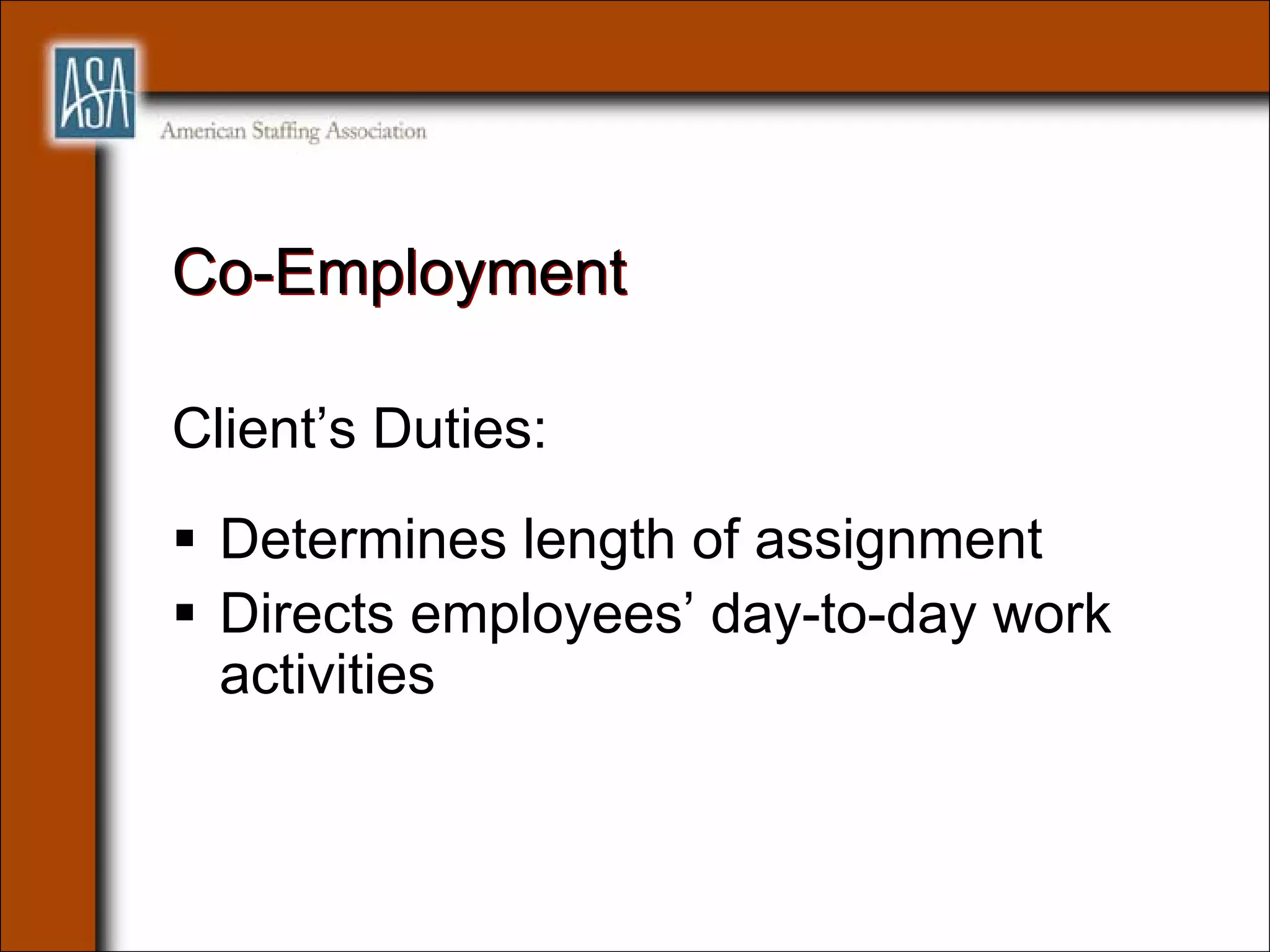 Co-employment: Risks and Rewards | PDF