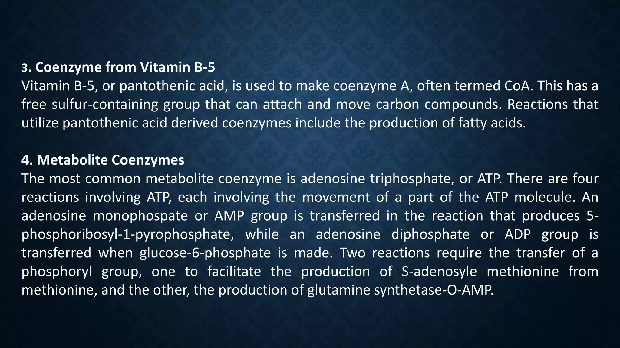 Coenzymes | PPTX