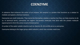 Coenzymes | PPTX