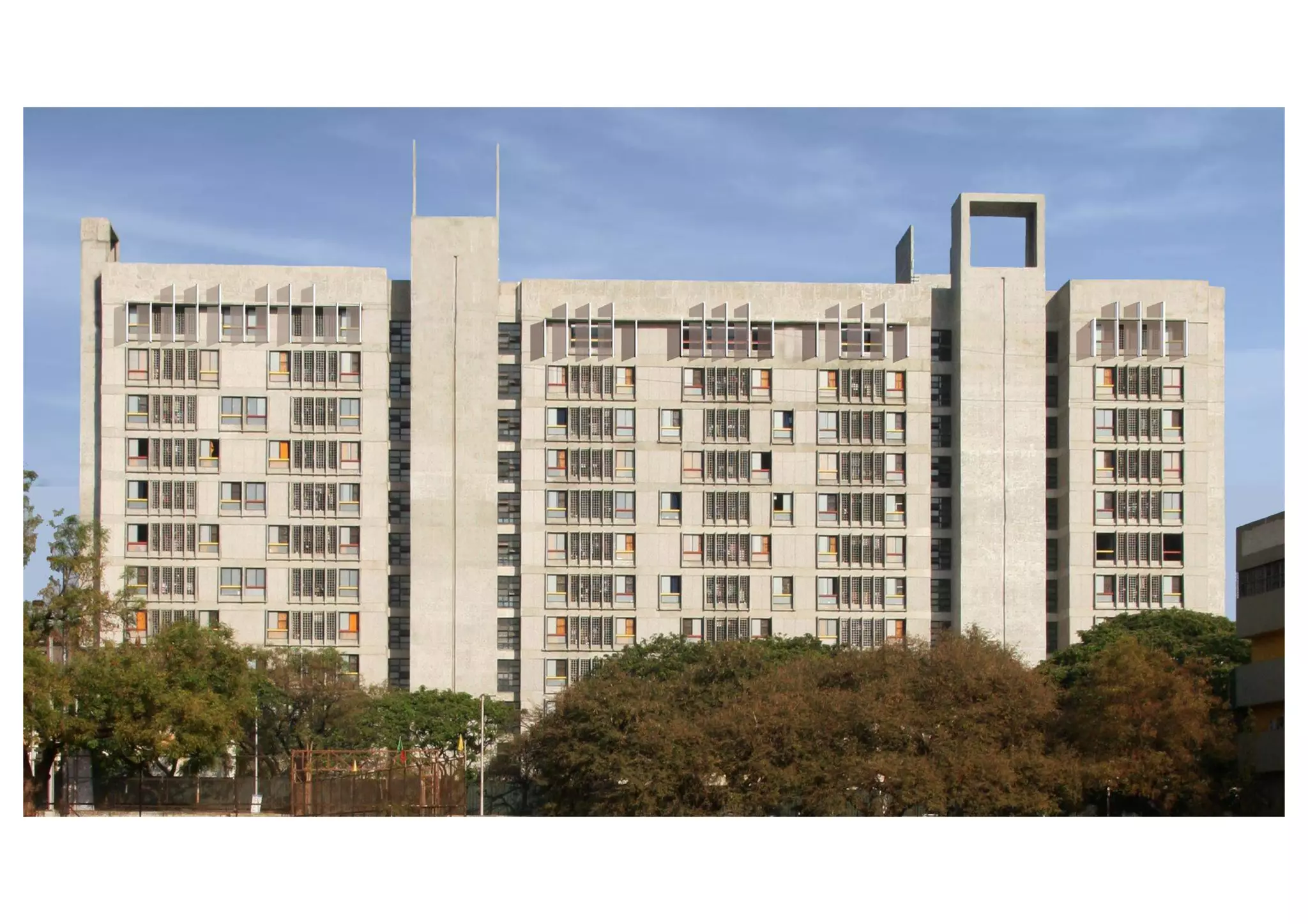 Exposed Aggregate Plaster, Grit Wash Plaster at COEP Hostel Building ...