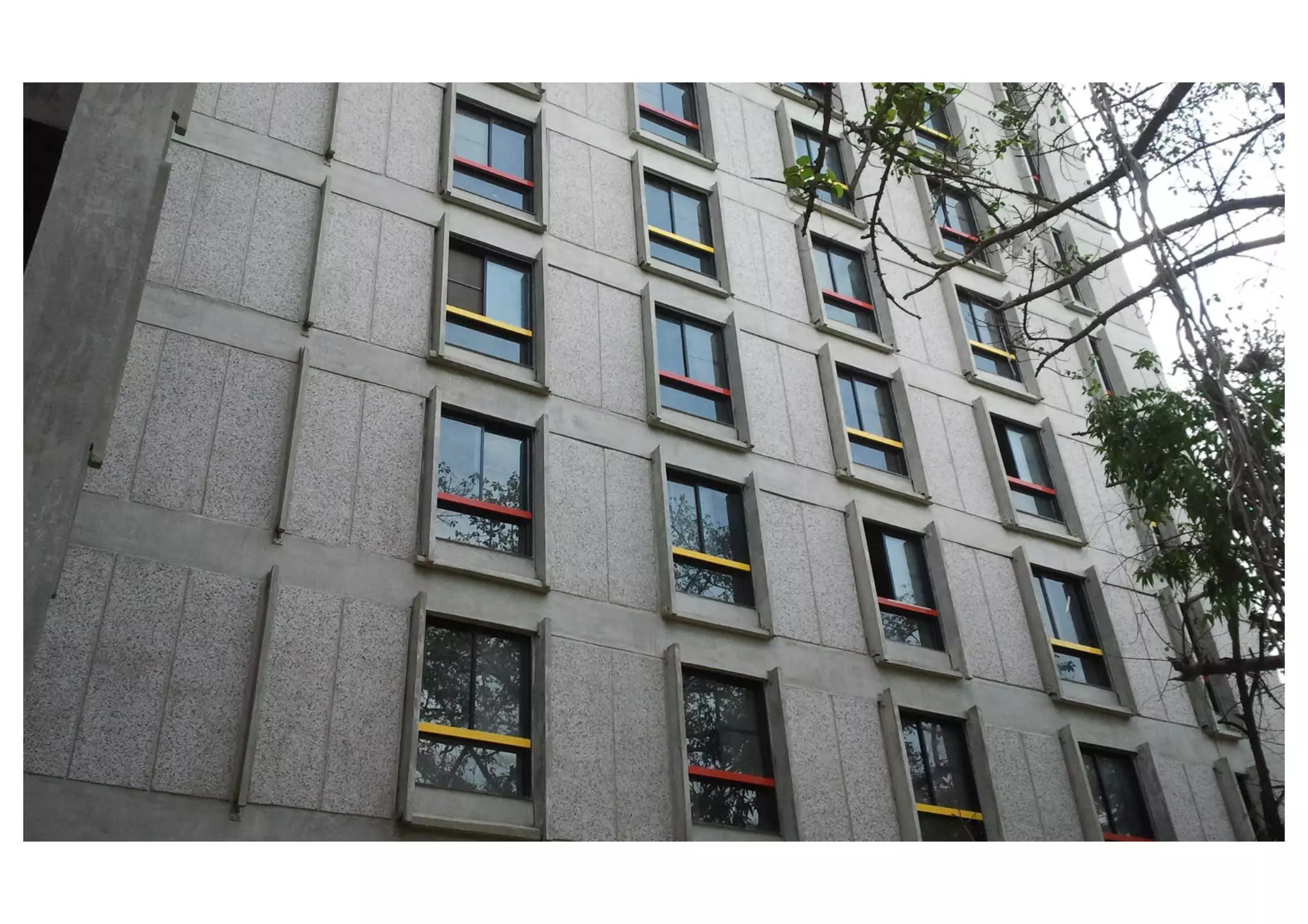 Exposed Aggregate Plaster, Grit Wash Plaster at COEP Hostel Building ...