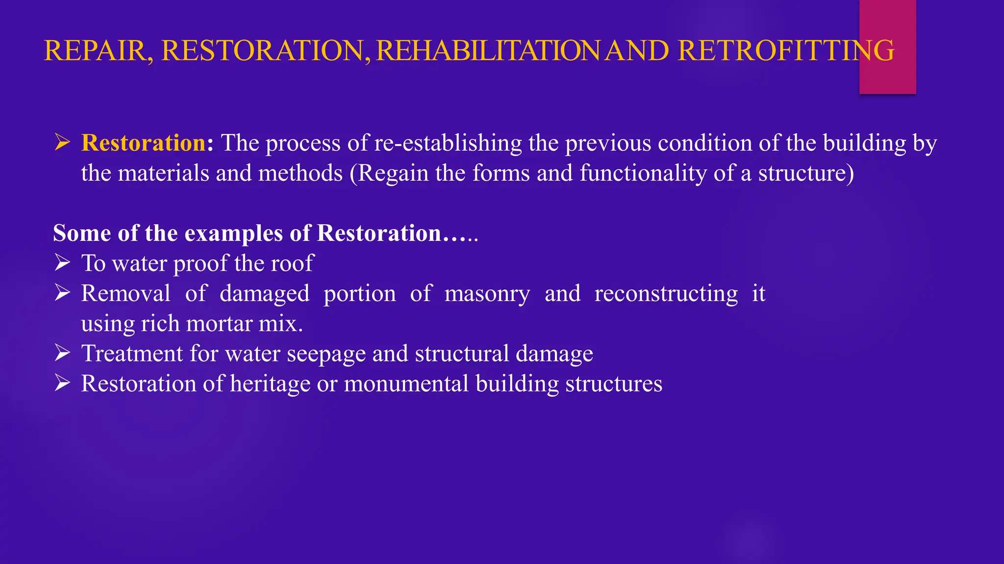 presentation on retro fit and repair methods | PDF