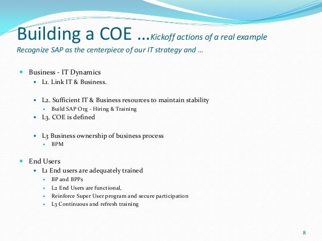 Building a SAP COE. From Weeding to Marriage