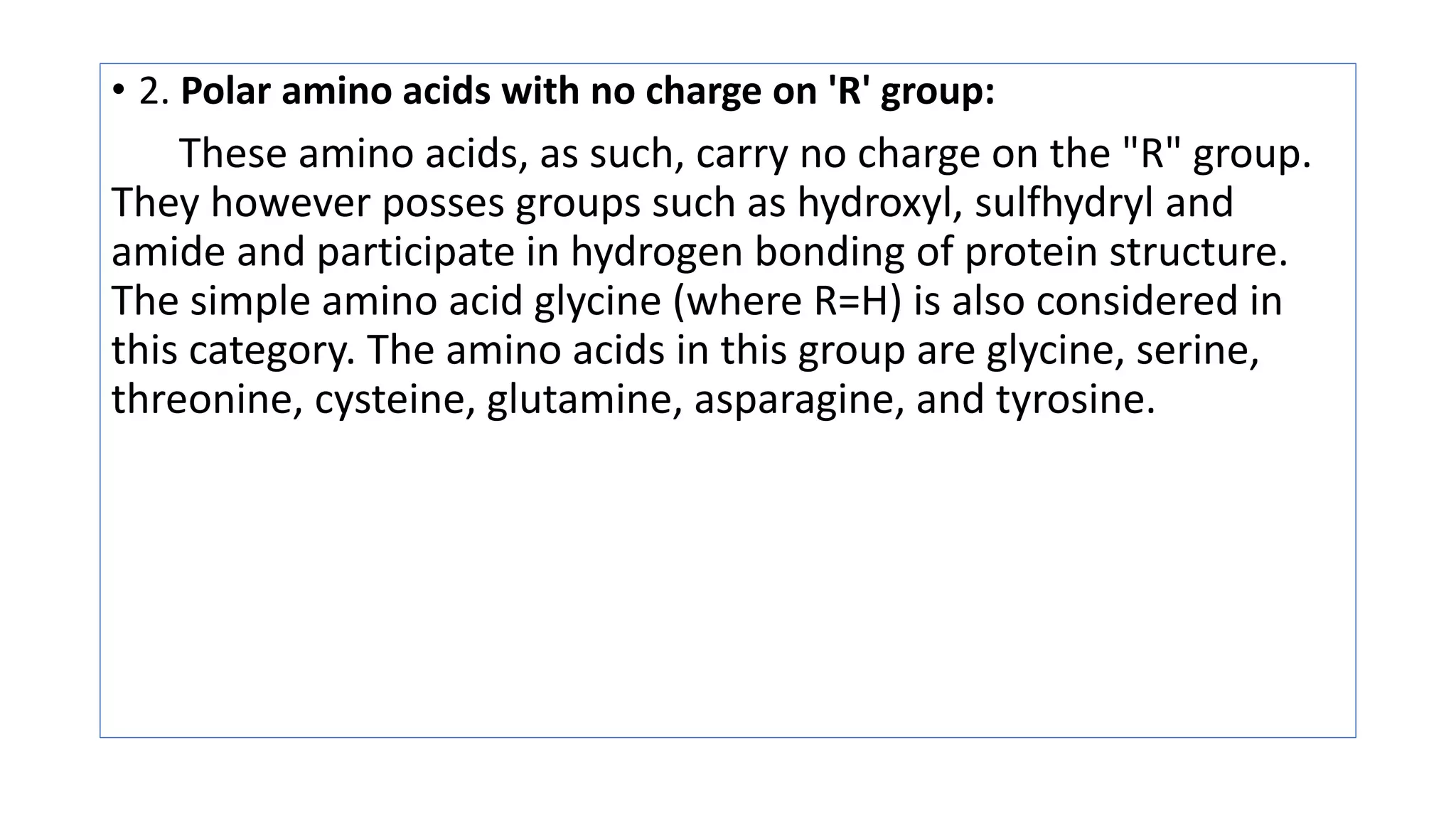 Amino acids and its classification. | PPTX