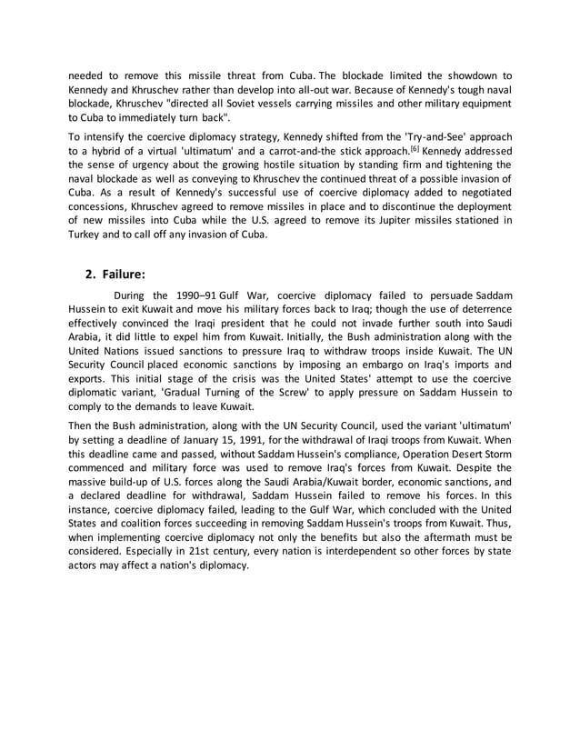 Coercive diplomacy | DOCX