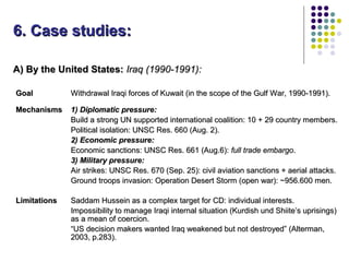 Coercive diplomacy, 26 11-2012 22h38 | PPT