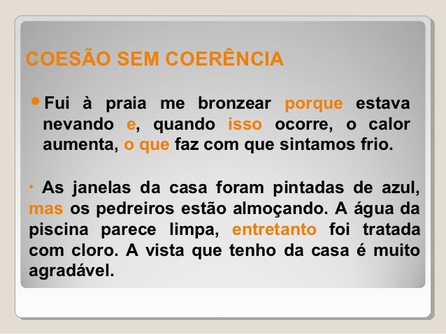 Coesao e-coerencia