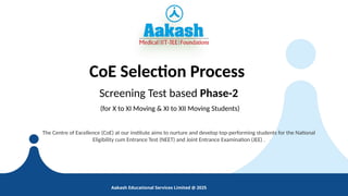 CoE Selection Process 2025-26 Phase-2.pptx
