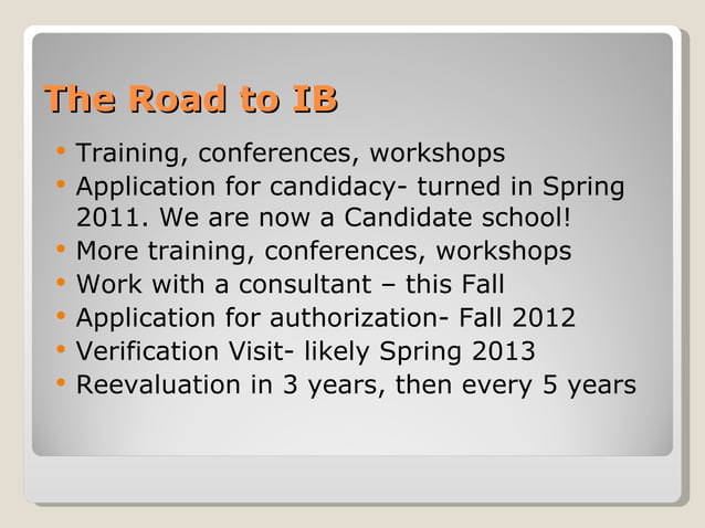 IB Parent Information | PPT