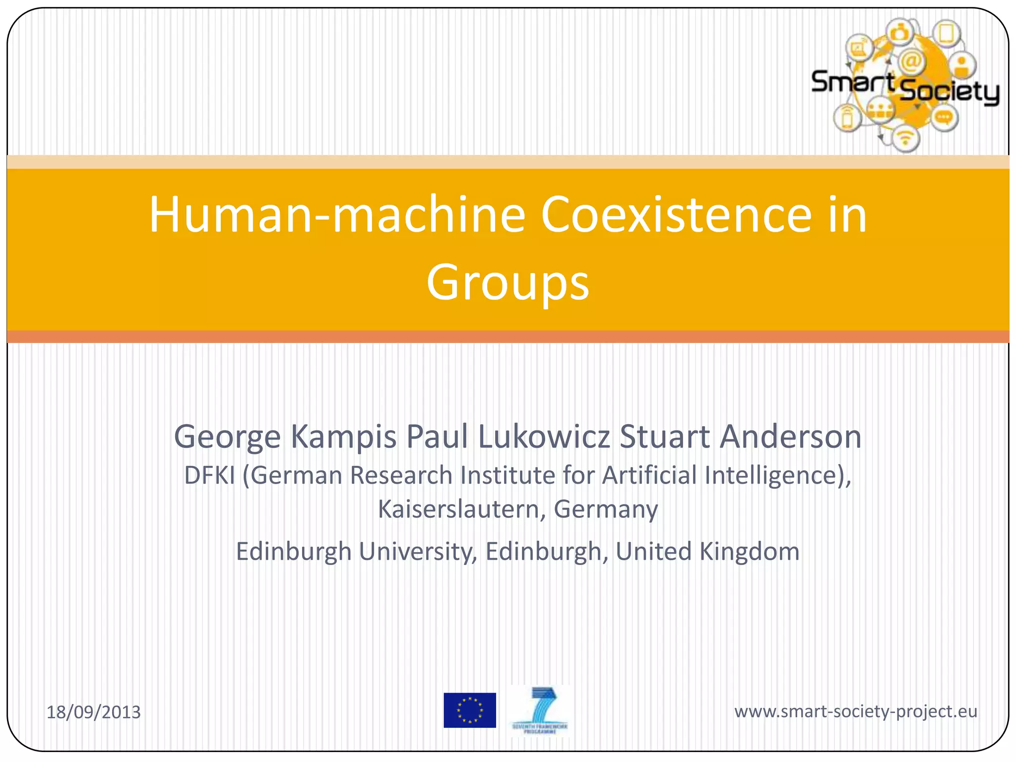 Human-machine Coexistence in Groups | PPT