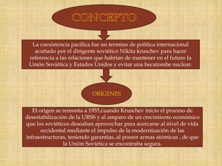 Coexistencia pacifica de la guerra fria | PPTX