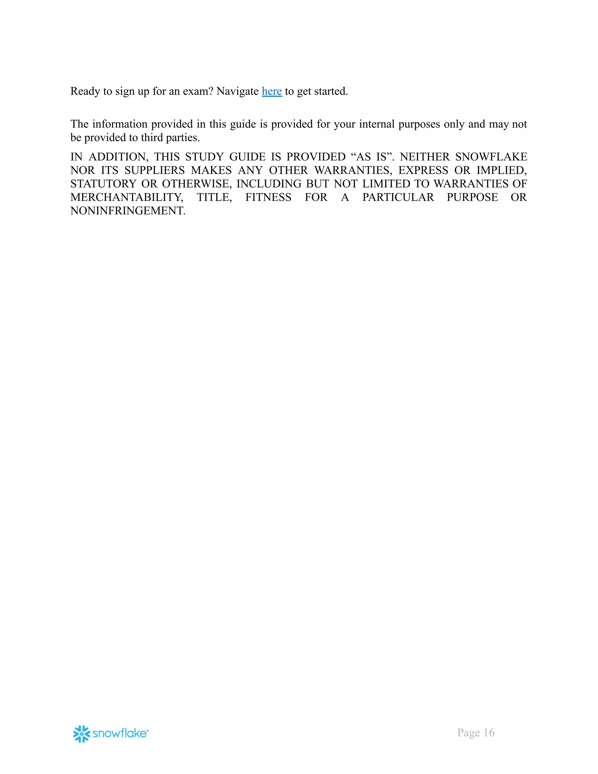 SnowProCore StudyGuide | PDF