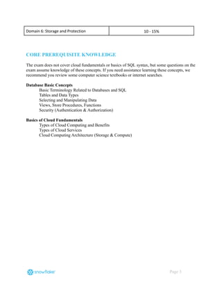 SnowProCore StudyGuide | PDF