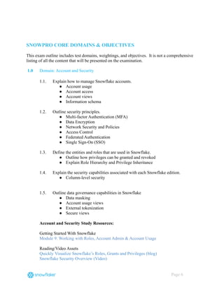 SnowProCore StudyGuide | PDF