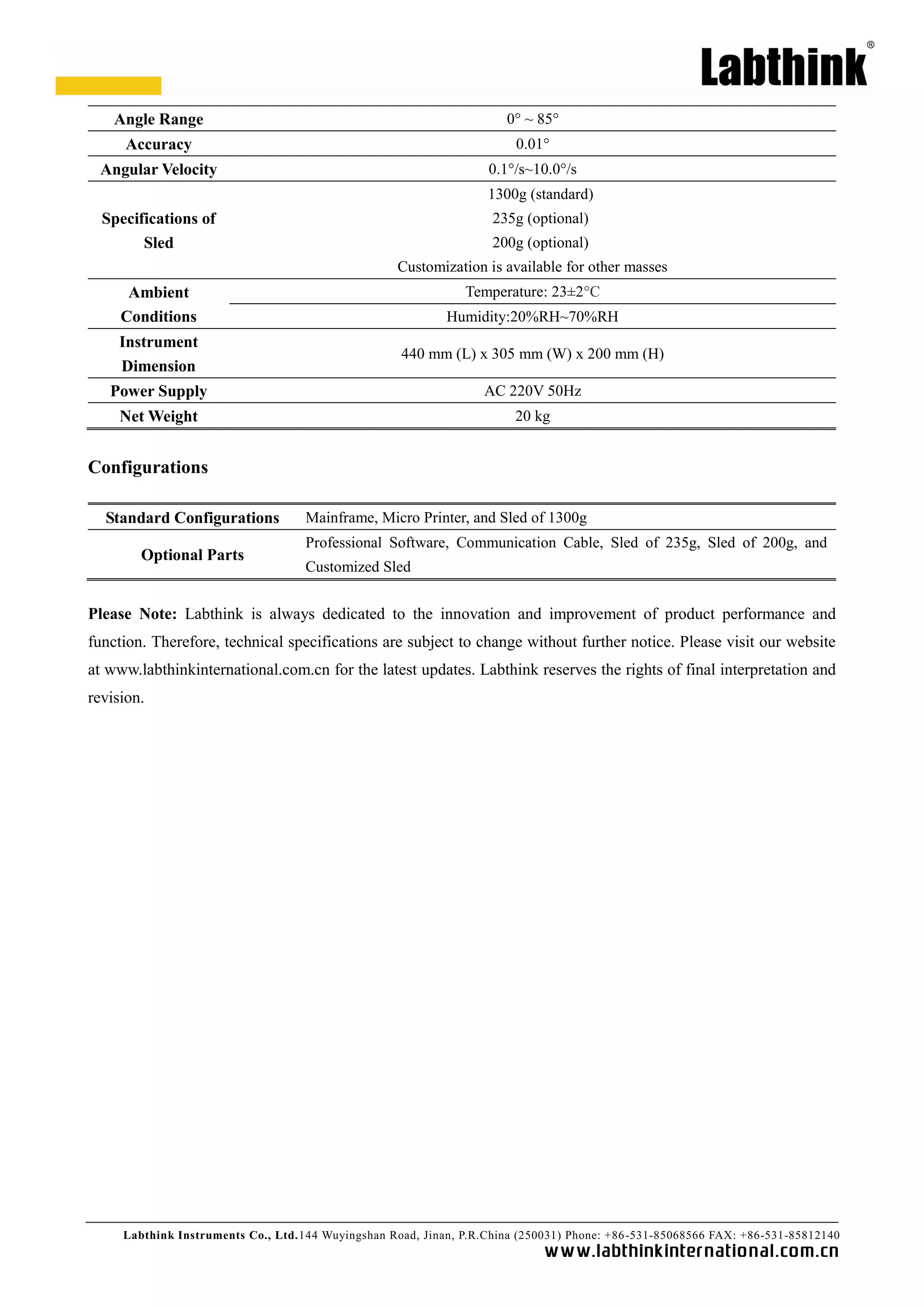 Cof P01 Inclined Surface Coefficient Of Friction Tester Pdf
