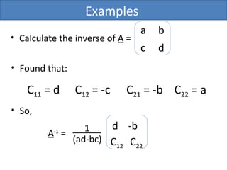 Co-factor matrix.. | PPT