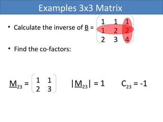 Co-factor matrix.. | PPT