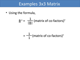 Co-factor matrix.. | PPT