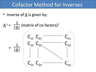Co-factor matrix.. | PPT