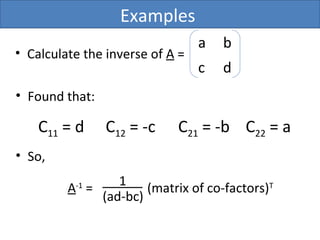 Co-factor matrix.. | PPT
