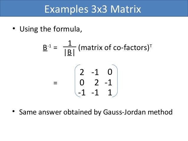 Co-factor matrix..