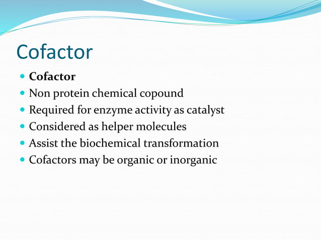 Cofactor binding bioinformatics | PPTX