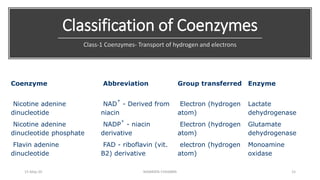 Cofactors, coenzymes and prosthetic group | PDF