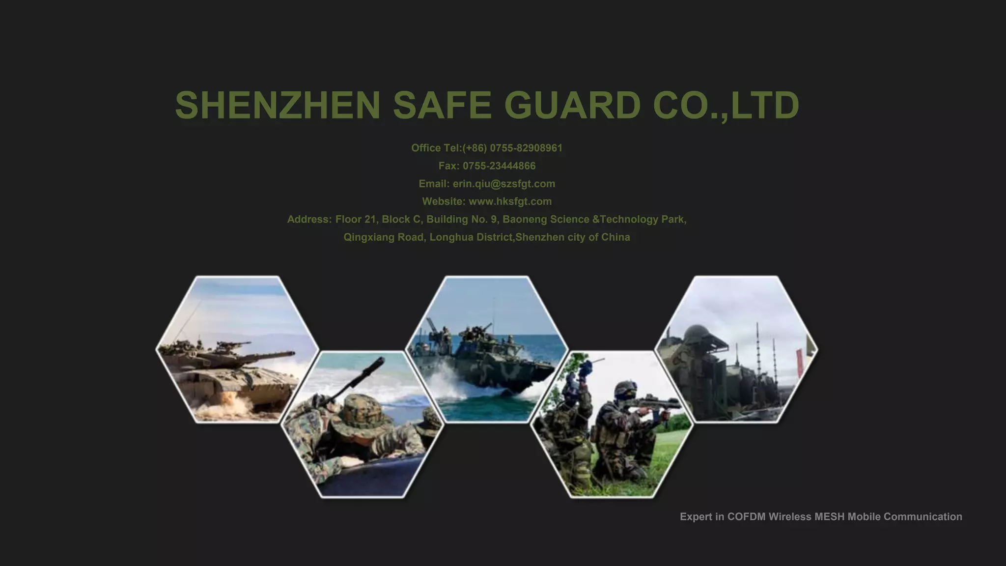 Cofdm product catalog from Shenzhen Safe Guard Co., Ltd. | PPTX