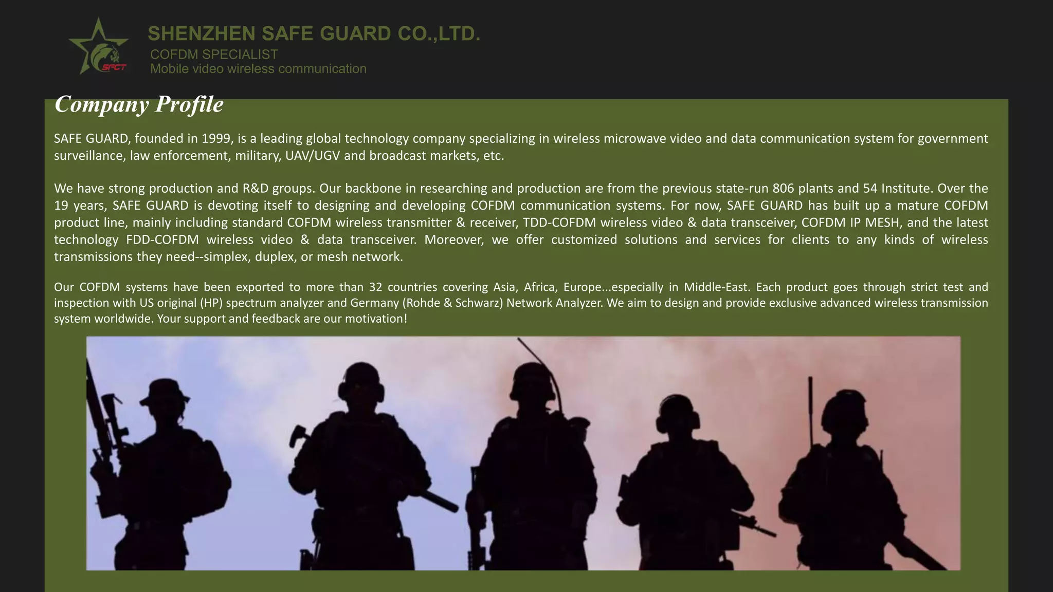 Cofdm product catalog from Shenzhen Safe Guard Co., Ltd. | PPTX