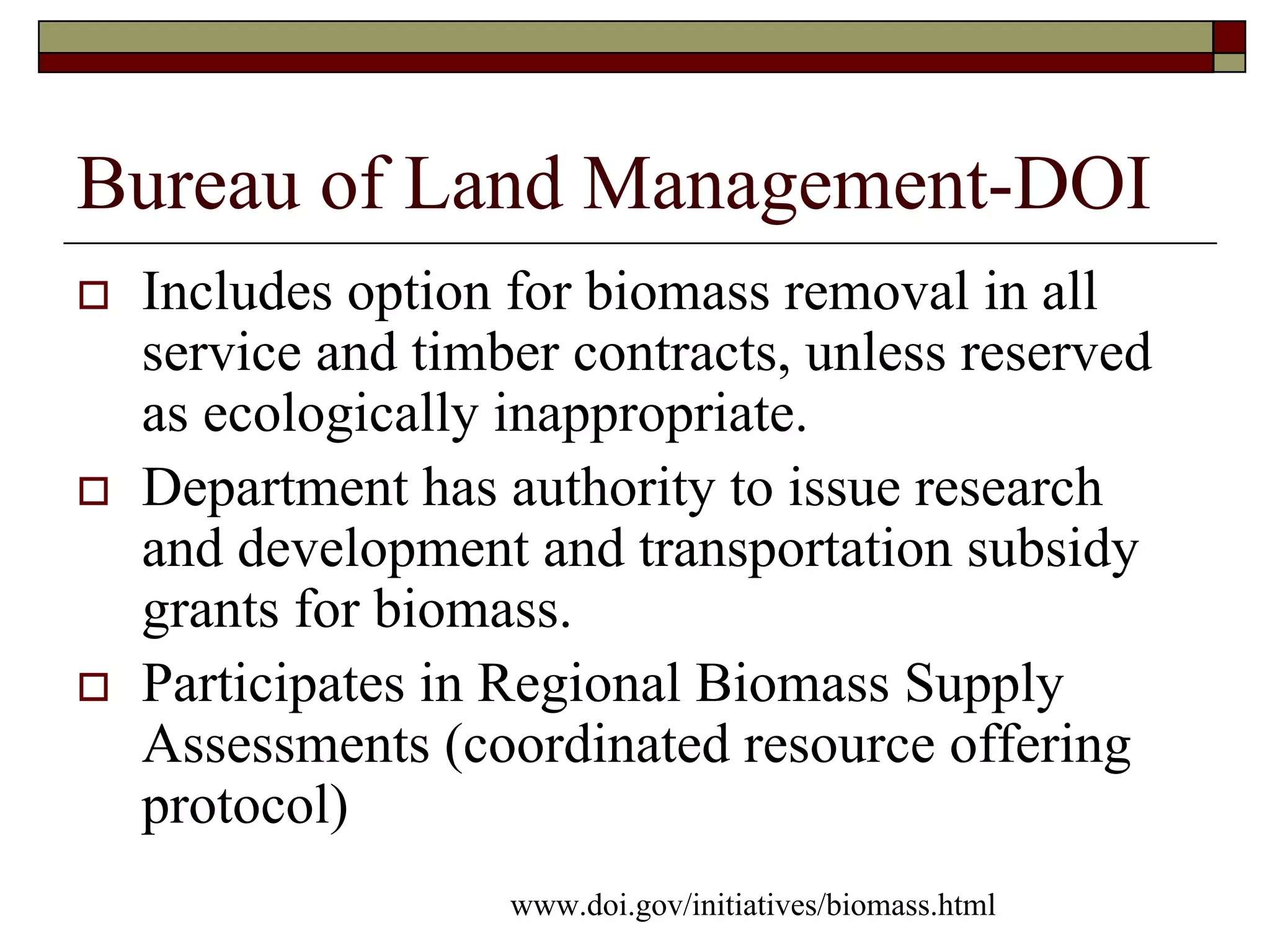 Co Fed Incent Biomass Uitil Csu Feb 21 08 | PPT