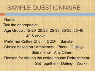 ANALYSIS OF MARKETING STRATEGIES : BARISTA VS CAFE COFFEE DAY | PPT