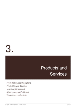 coffee shop business plan example | PDF