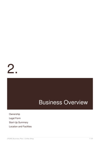 coffee shop business plan example | PDF