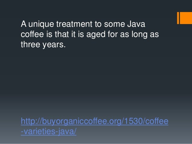 Coffee Varieties Java