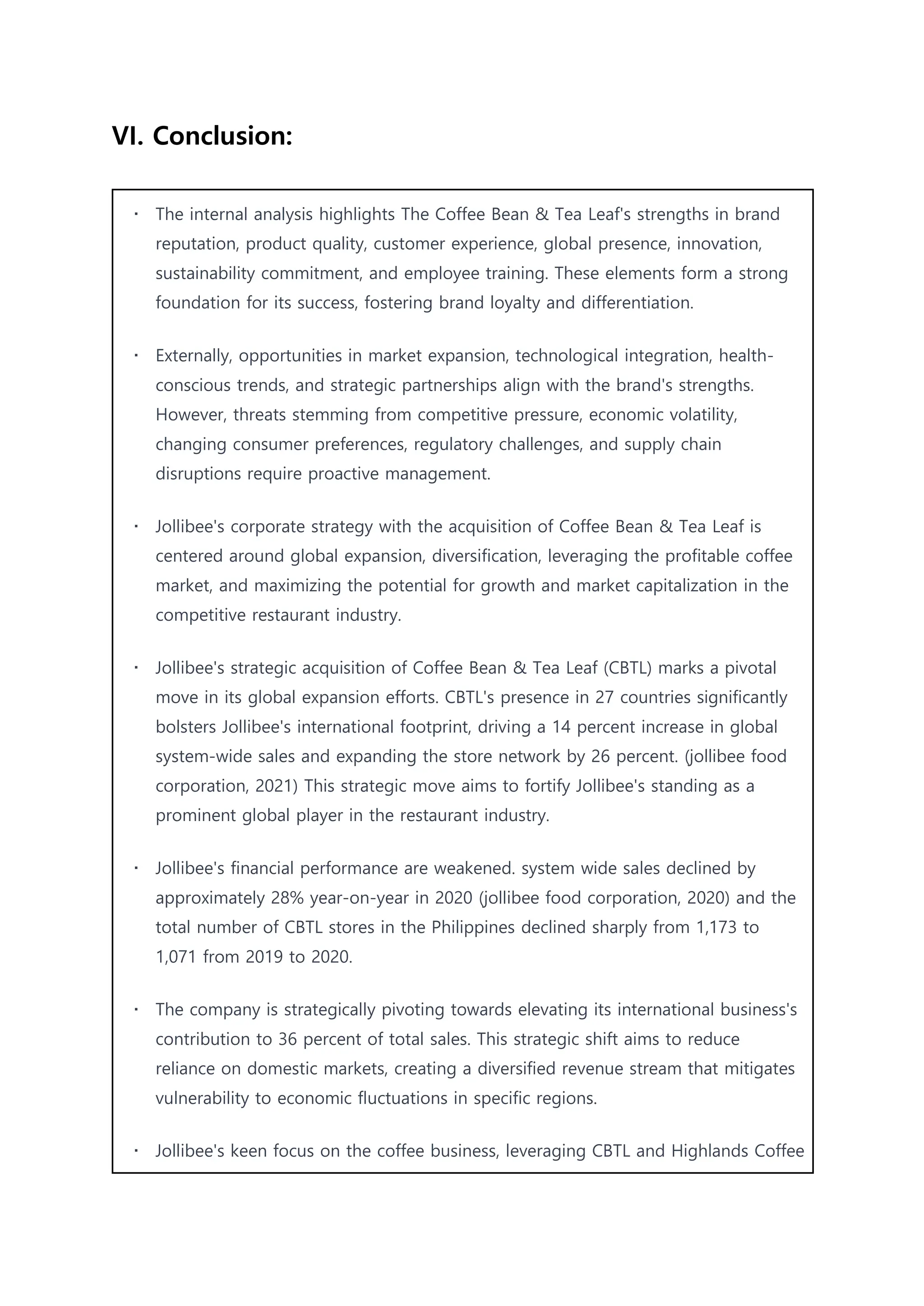 The Coffee Bean & Tea Leaf(CBTL), Business strategy case study | DOCX