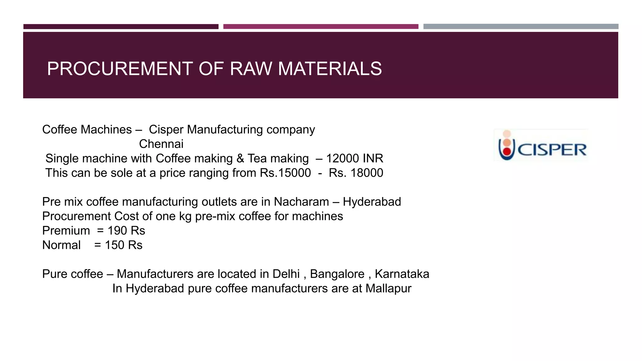 Coffee distribution assignment | PPTX