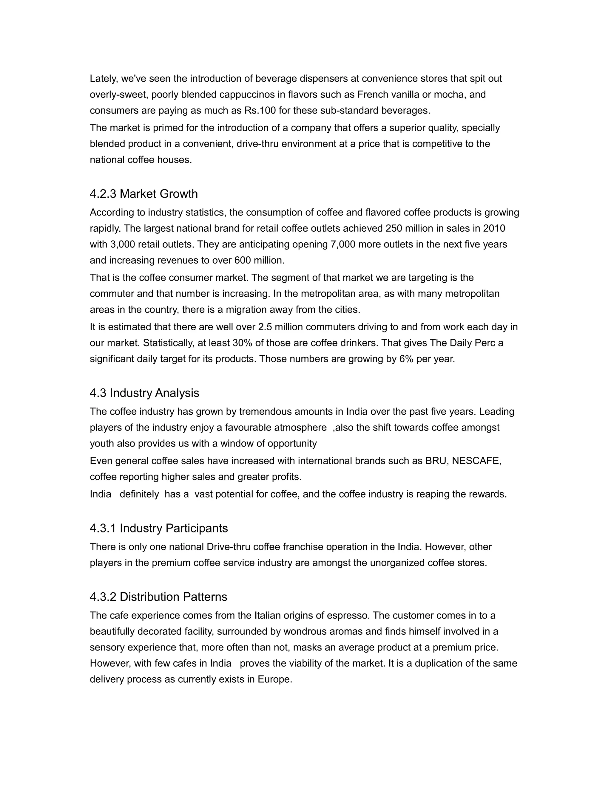 Coffee kiosk business plan | DOC | Business Accounting & Finance | Business