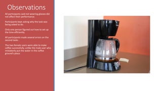 Coffee machine usability test | PPTX