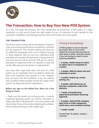 The Coffee Shop POS Buyer's Guide | PDF | Logistics | Business