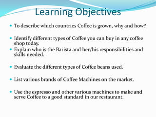 Coffee power point presetation | PPT