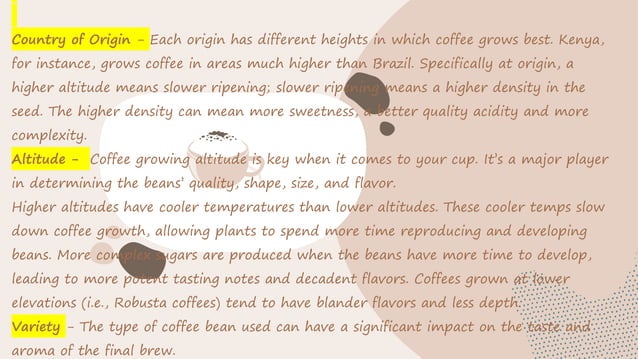 Coffee Quality Analysis Project with PowerBI | PPTX | Geography | Science