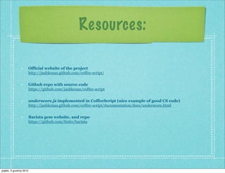 Coffee Script | PPT