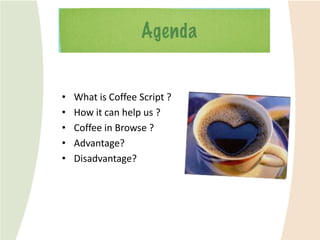 Introduction to Coffeescript | PPTX | Web Development | Internet