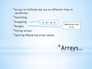 CoffeeScript - An Introduction | PPTX | Web Development | Internet