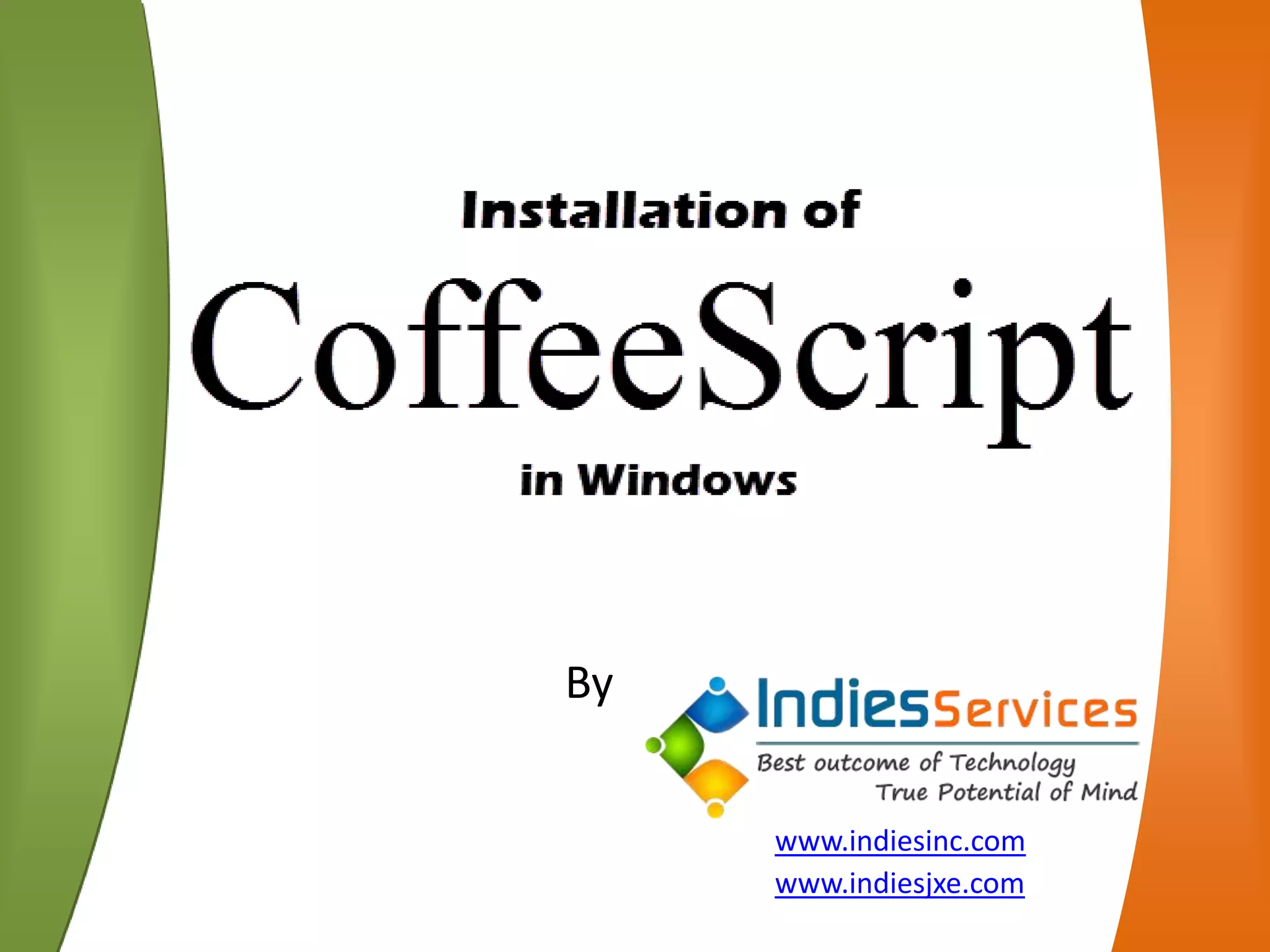 Coffeescript installation | PPT
