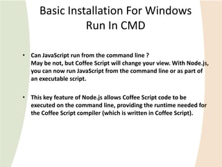 Coffeescript installation | PPT