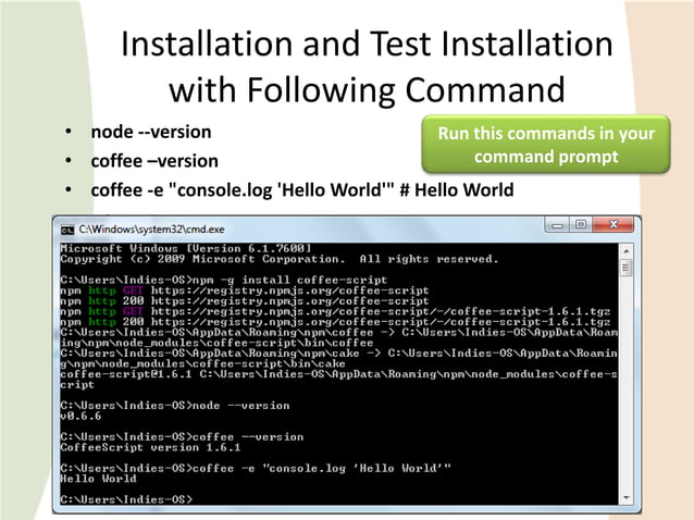 Coffeescript installation | PPT